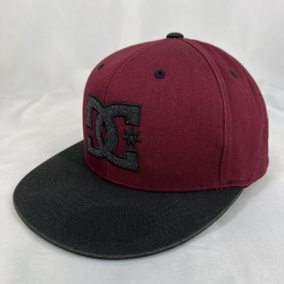 DC | Accessories | Mens Dc Shoes Skate Snapback Hat Maroon Black Vc ...